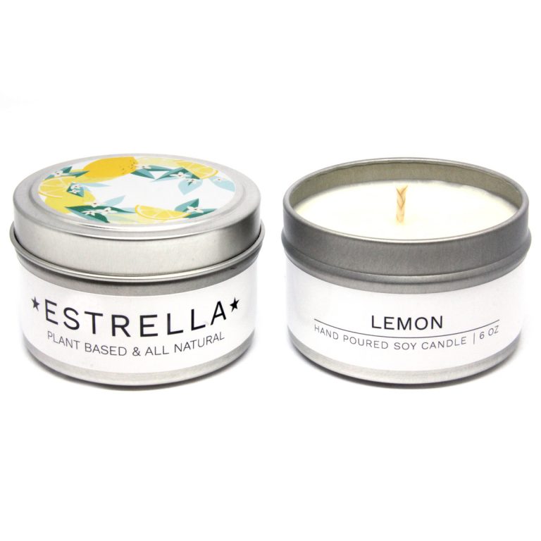 Lemon Tin Soy Candle – Estrella Soap
